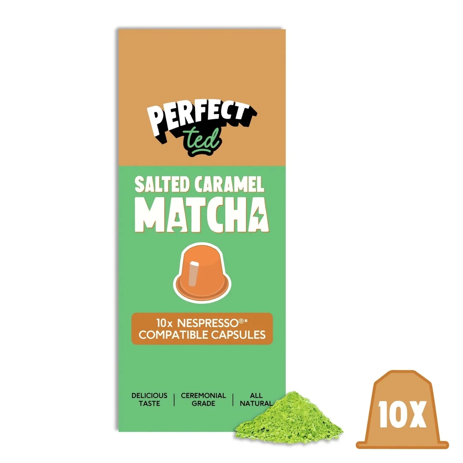 Salted Caramel Matcha Nespresso® Pods – 10 Pack | FoxVital